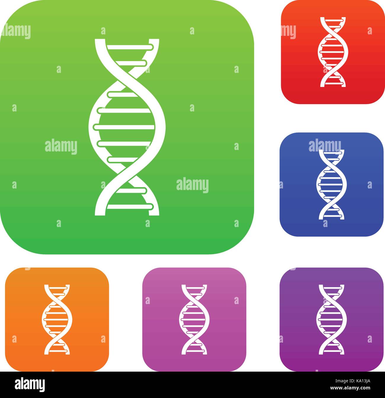 DNA spiral set color collection Stock Vector Image & Art - Alamy