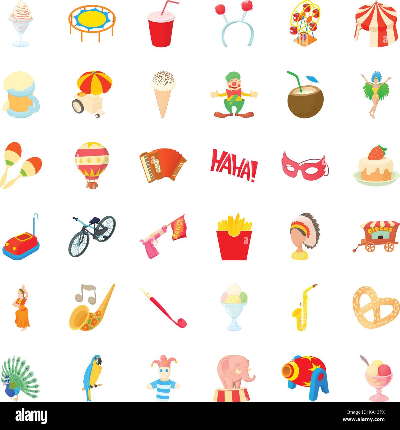 Festival icons set, cartoon style Stock Vector Image & Art - Alamy