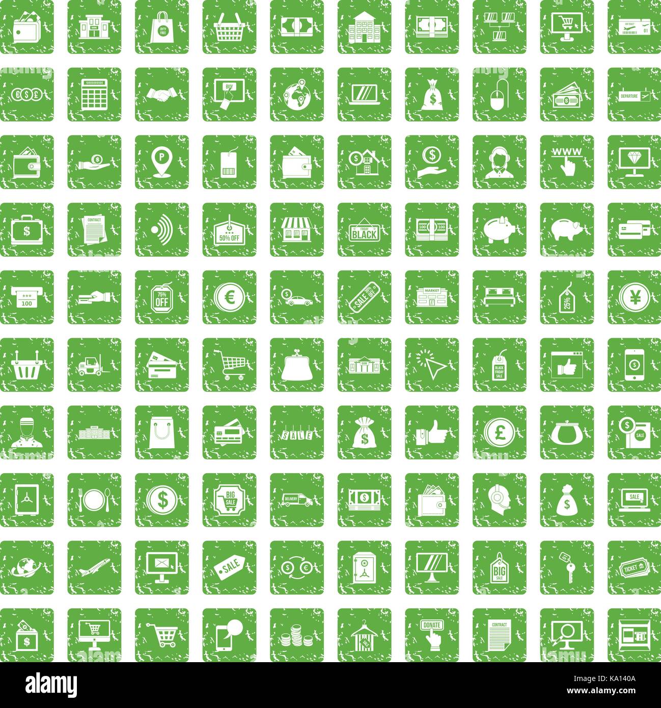 100 payment icons set grunge green Stock Vector Image & Art - Alamy