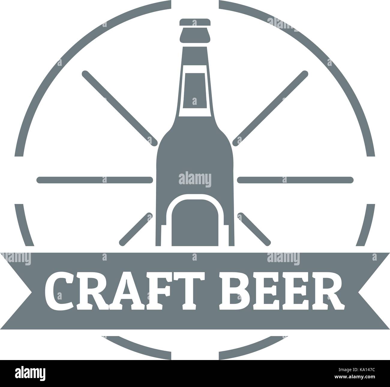 Craft beer logo, simple gray style Stock Vector Image & Art - Alamy