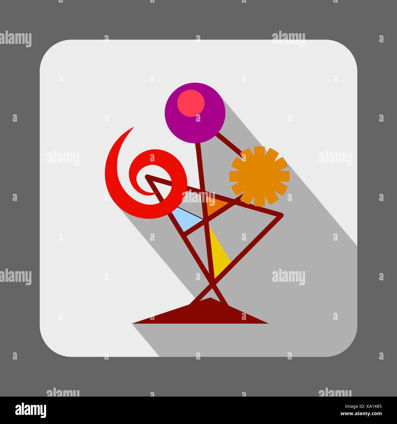 Museum modern sculpture concept background, cartoon style Stock Vector ...