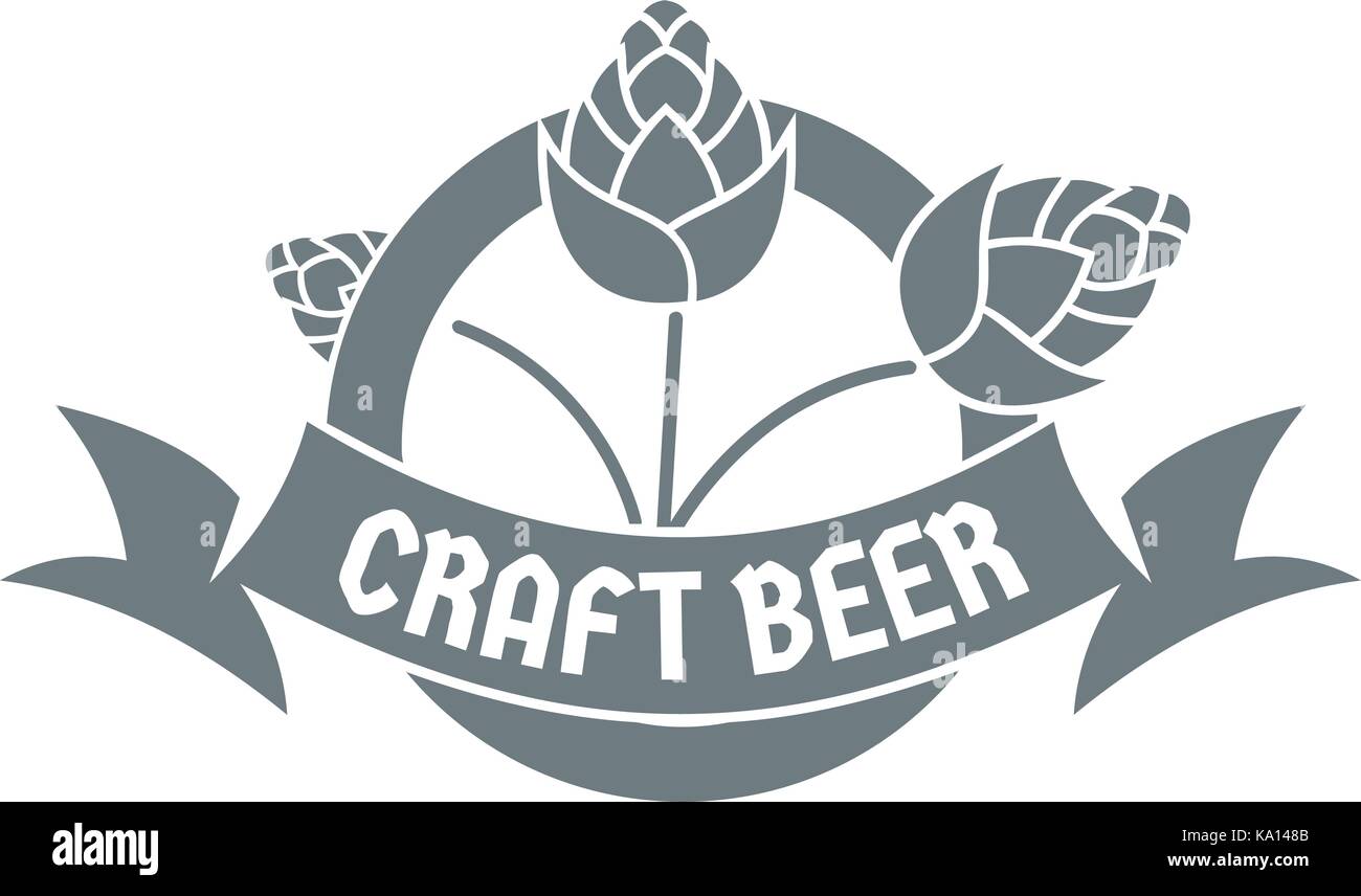 Brewery Logo Simple Gray Style Stock Vector Image And Art Alamy