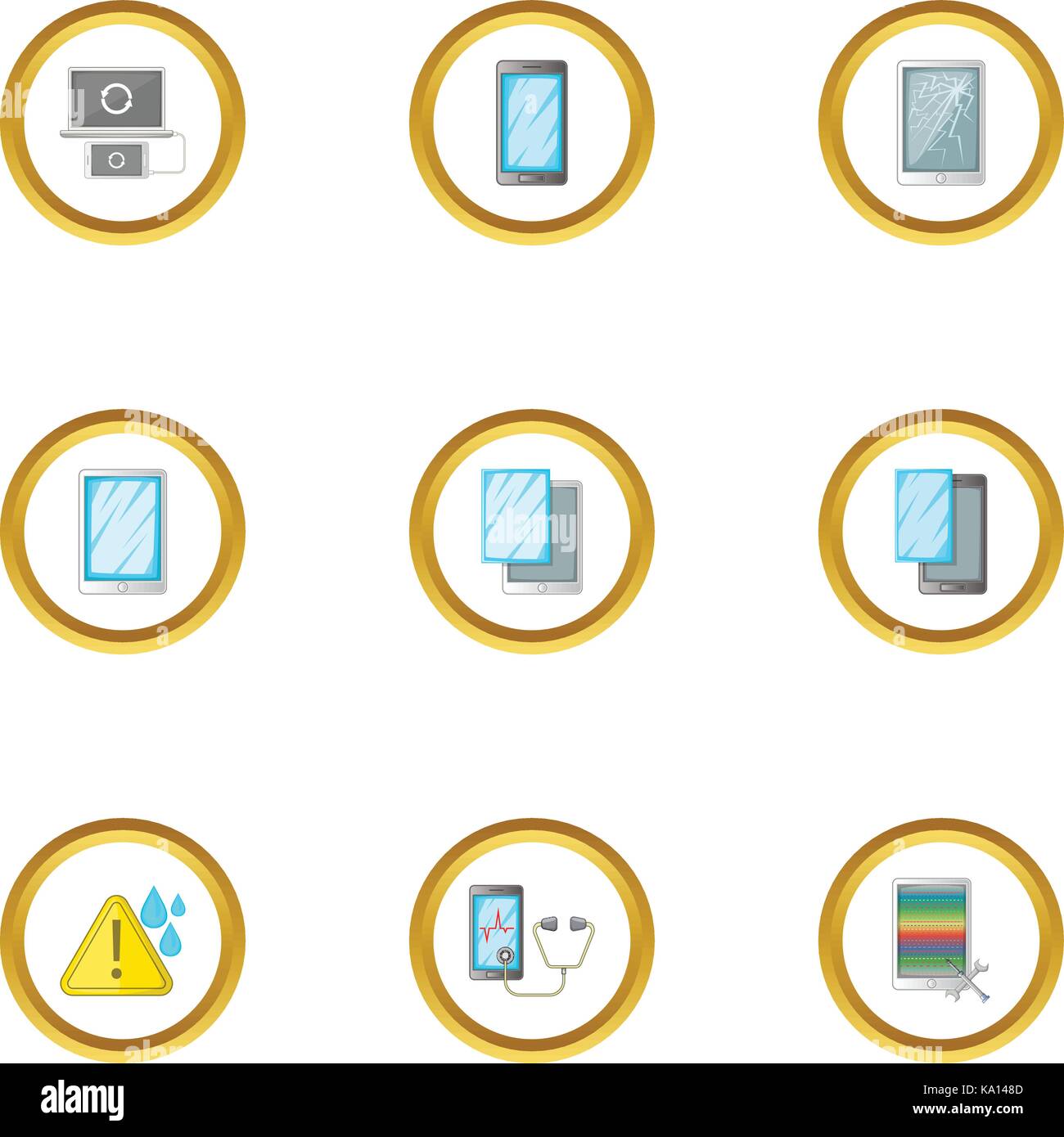 Device repair icons set, cartoon style Stock Vector Image & Art - Alamy