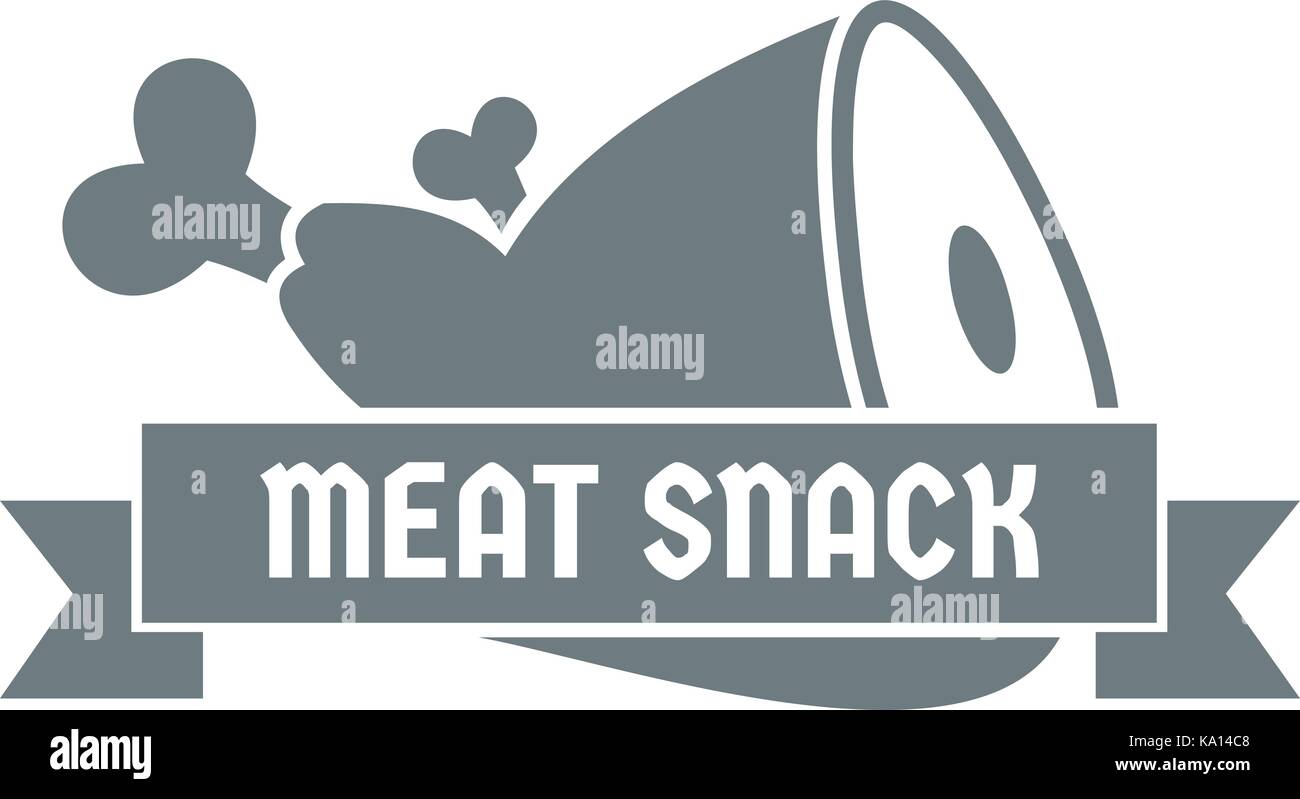 Meat logo, simple gray style Stock Vector Image & Art - Alamy