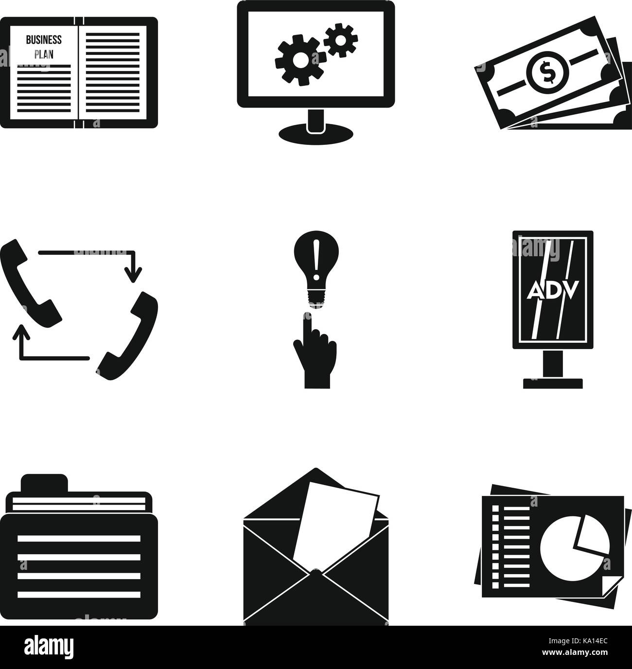 Get money icons set, simple style Stock Vector Image & Art - Alamy
