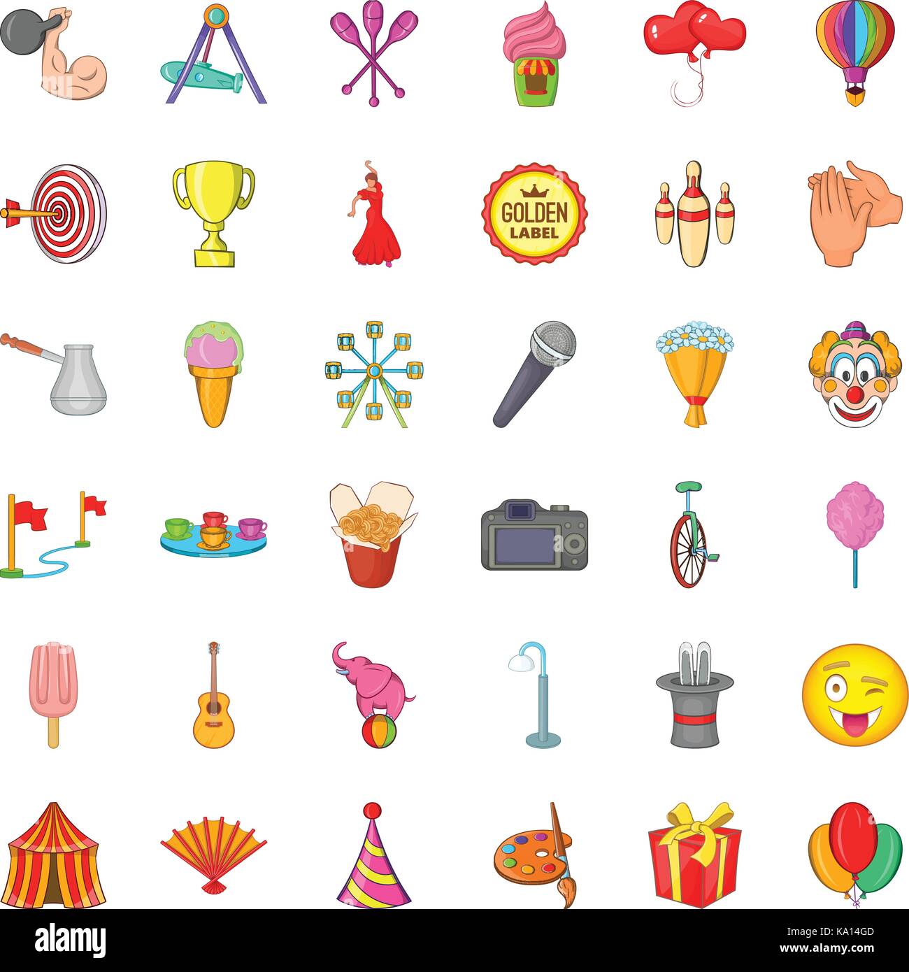 Celebration icons set, cartoon style Stock Vector Image & Art - Alamy