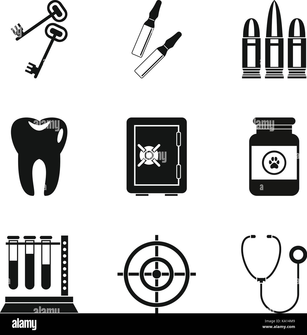 Urgent icons set, simple style Stock Vector Image & Art - Alamy