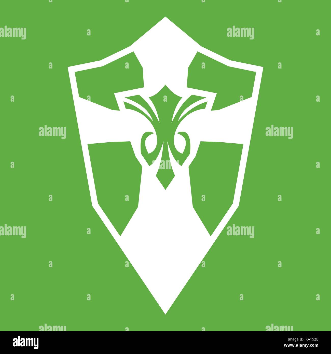 Shield icon green Stock Vector Image & Art - Alamy