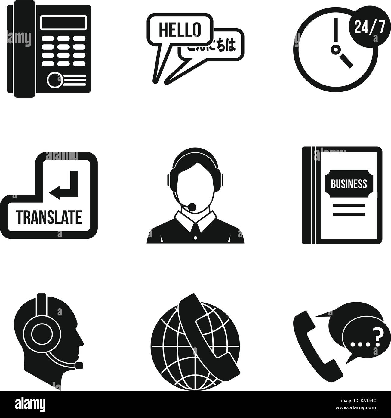 Timezone icons set, simple style Stock Vector Image & Art - Alamy