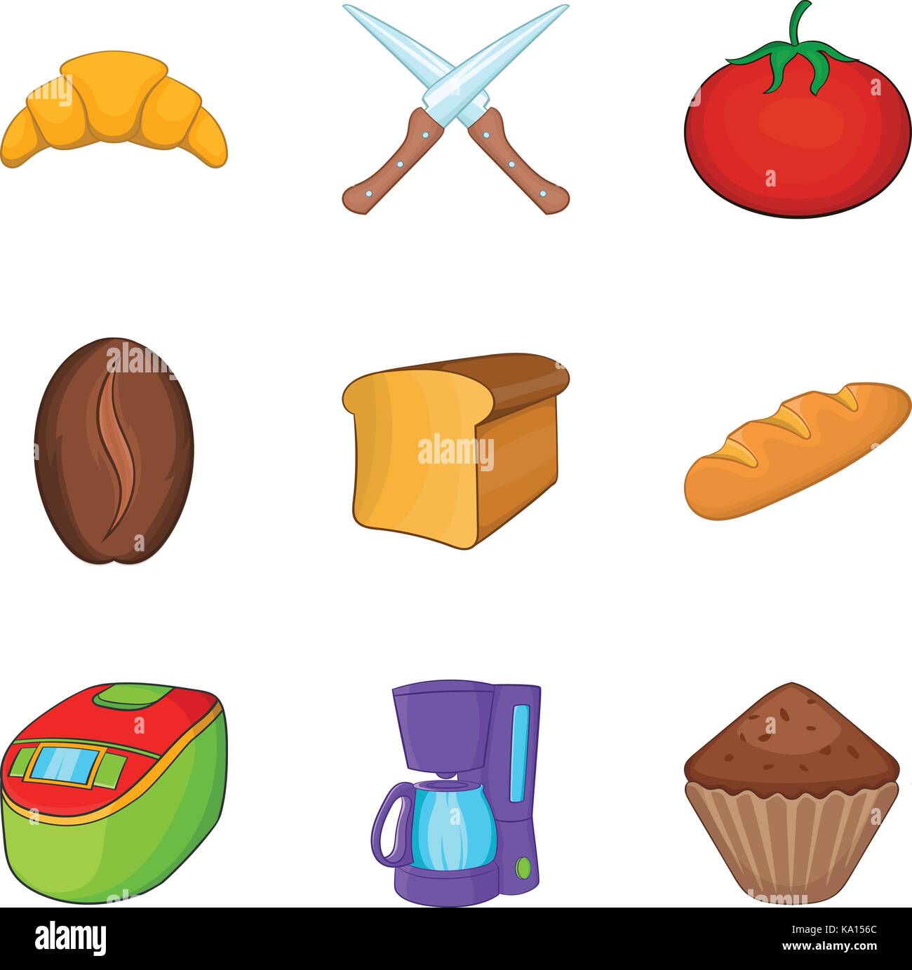 Reheat icons set, cartoon style Stock Vector Image & Art - Alamy