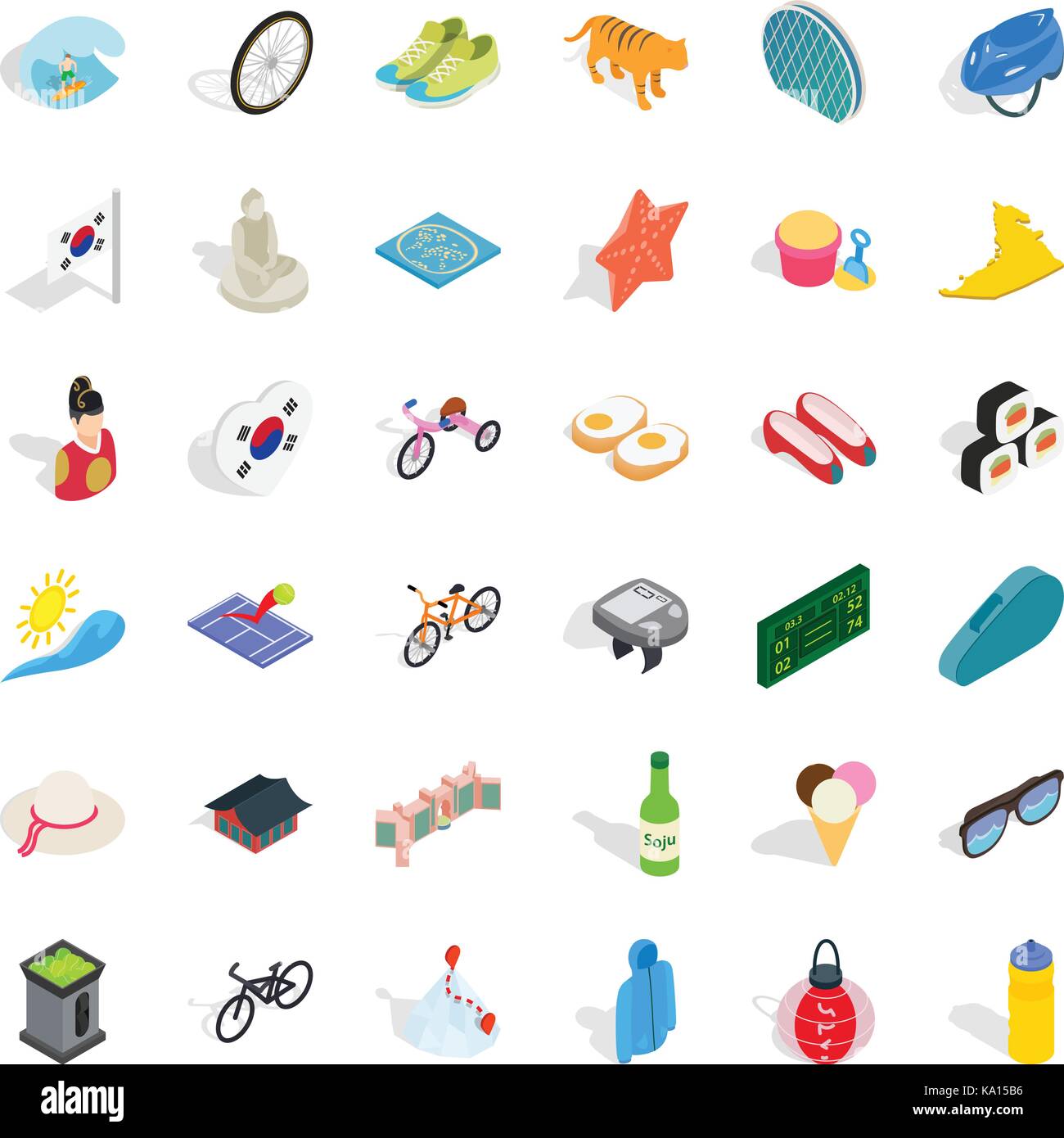 Bicycle icons set, isometric style Stock Vector Image & Art - Alamy
