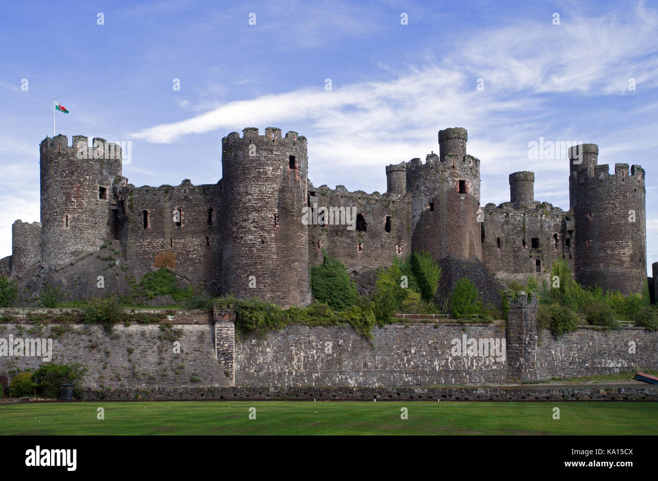 Conwy Castle, a medieval fortification in Conwy (North Wales), was ...