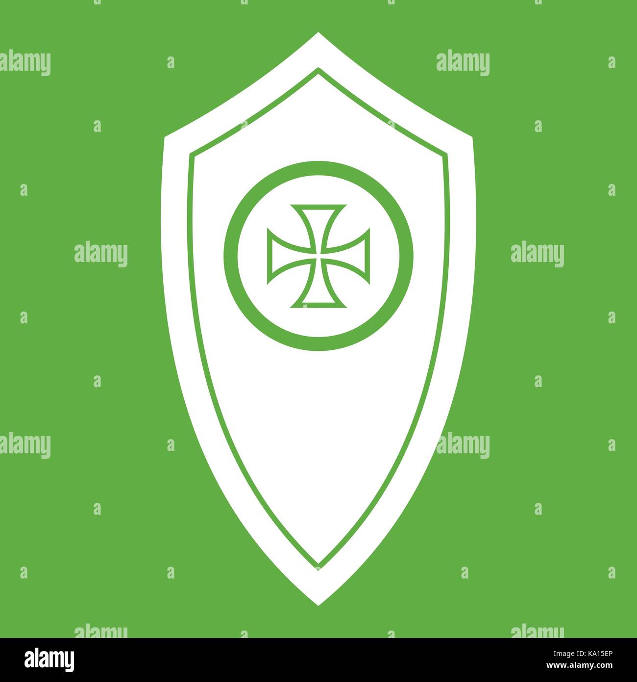 Shield icon green Stock Vector Image & Art - Alamy