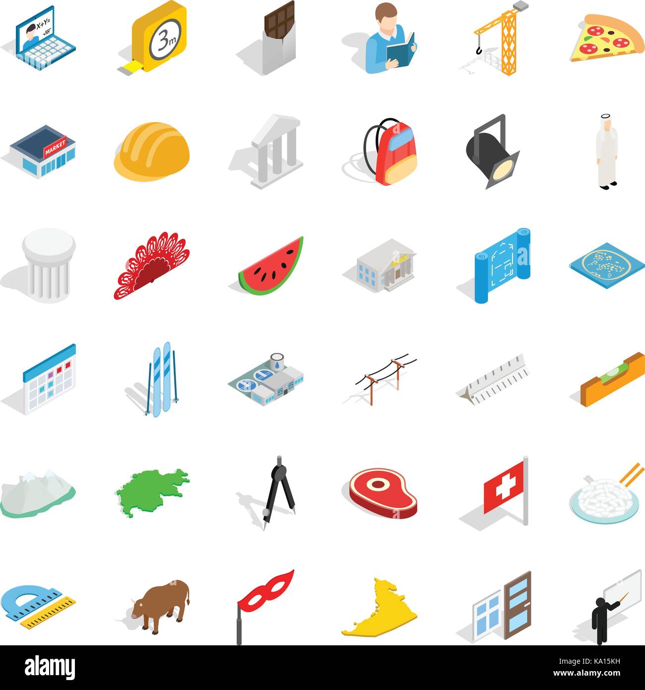 Activity icons set, isometric style Stock Vector Image & Art - Alamy