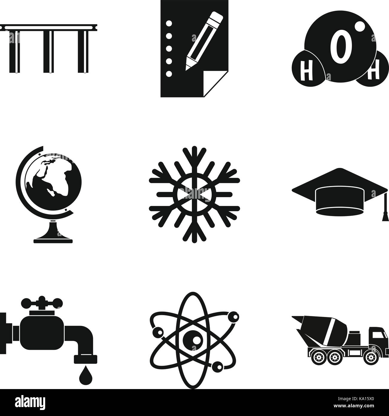 Material supply icons set, simple style Stock Vector Image & Art - Alamy
