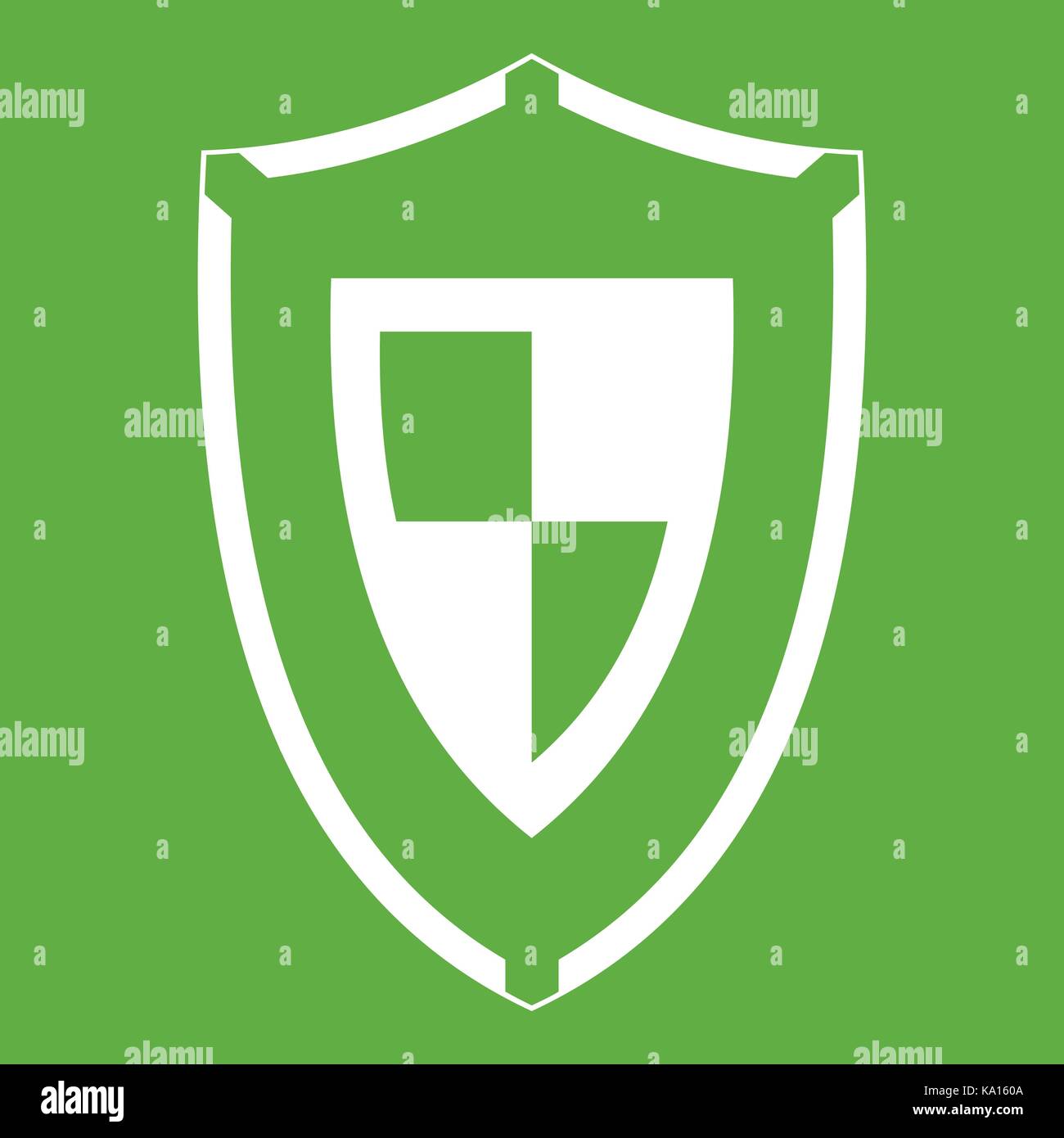 Shield icon green Stock Vector Image & Art - Alamy