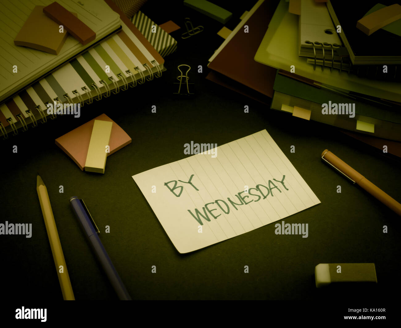 Somebody Left the Message on Your Working Desk; By Wednesday Stock ...