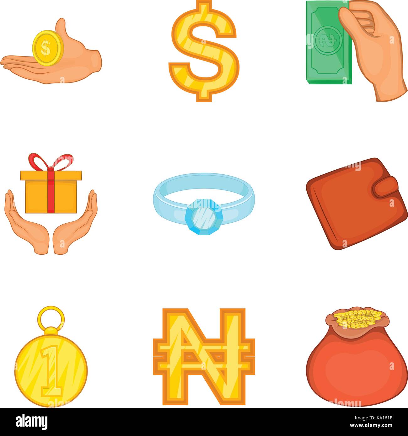 Money offering icons set, cartoon style Stock Vector Image & Art - Alamy