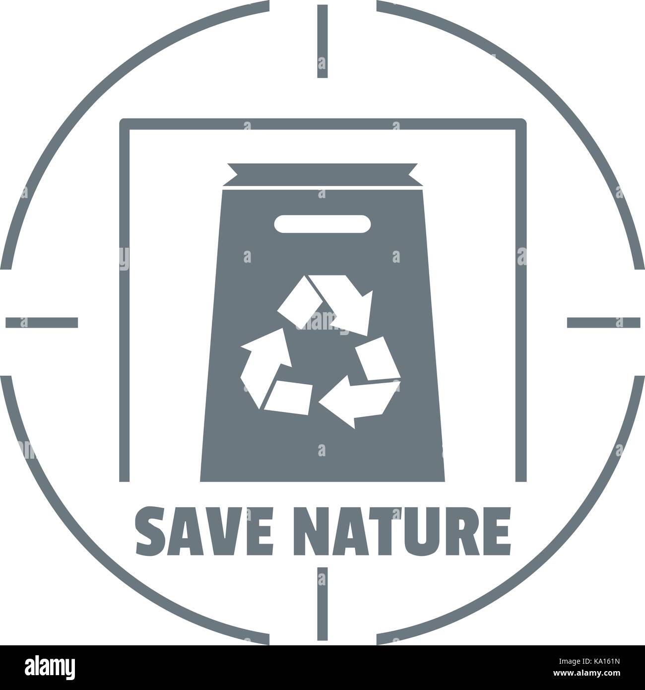 Waste recycling logo, simple gray style Stock Vector Image & Art - Alamy