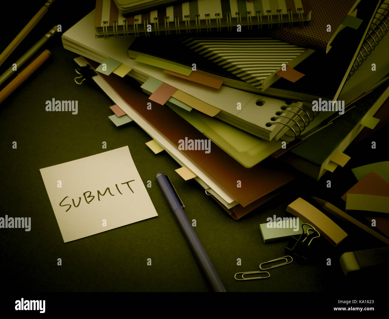 Somebody Left the Message on Your Working Desk; Submit Stock Photo - Alamy