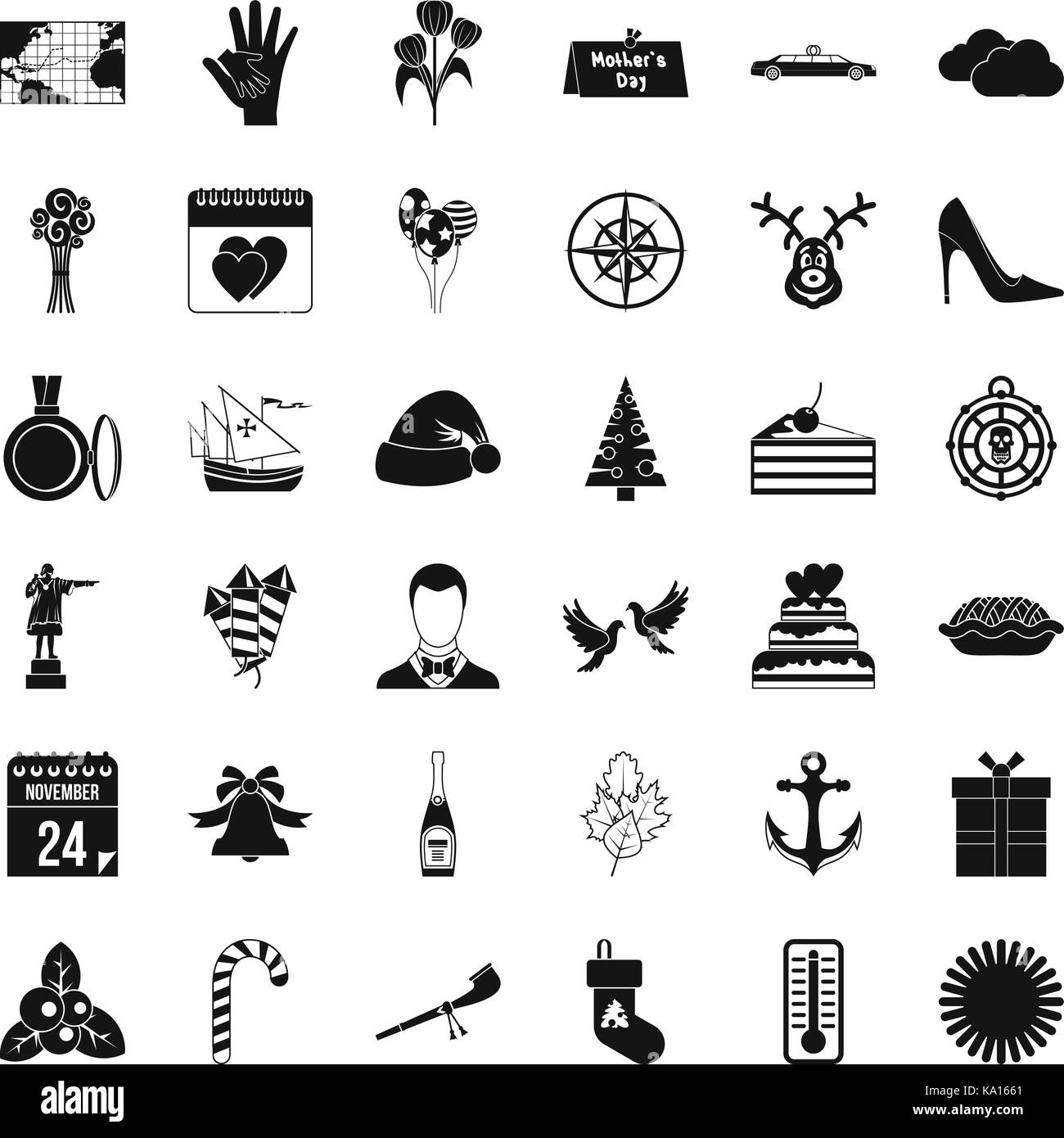 Mother day icons set, simle style Stock Vector Image & Art - Alamy