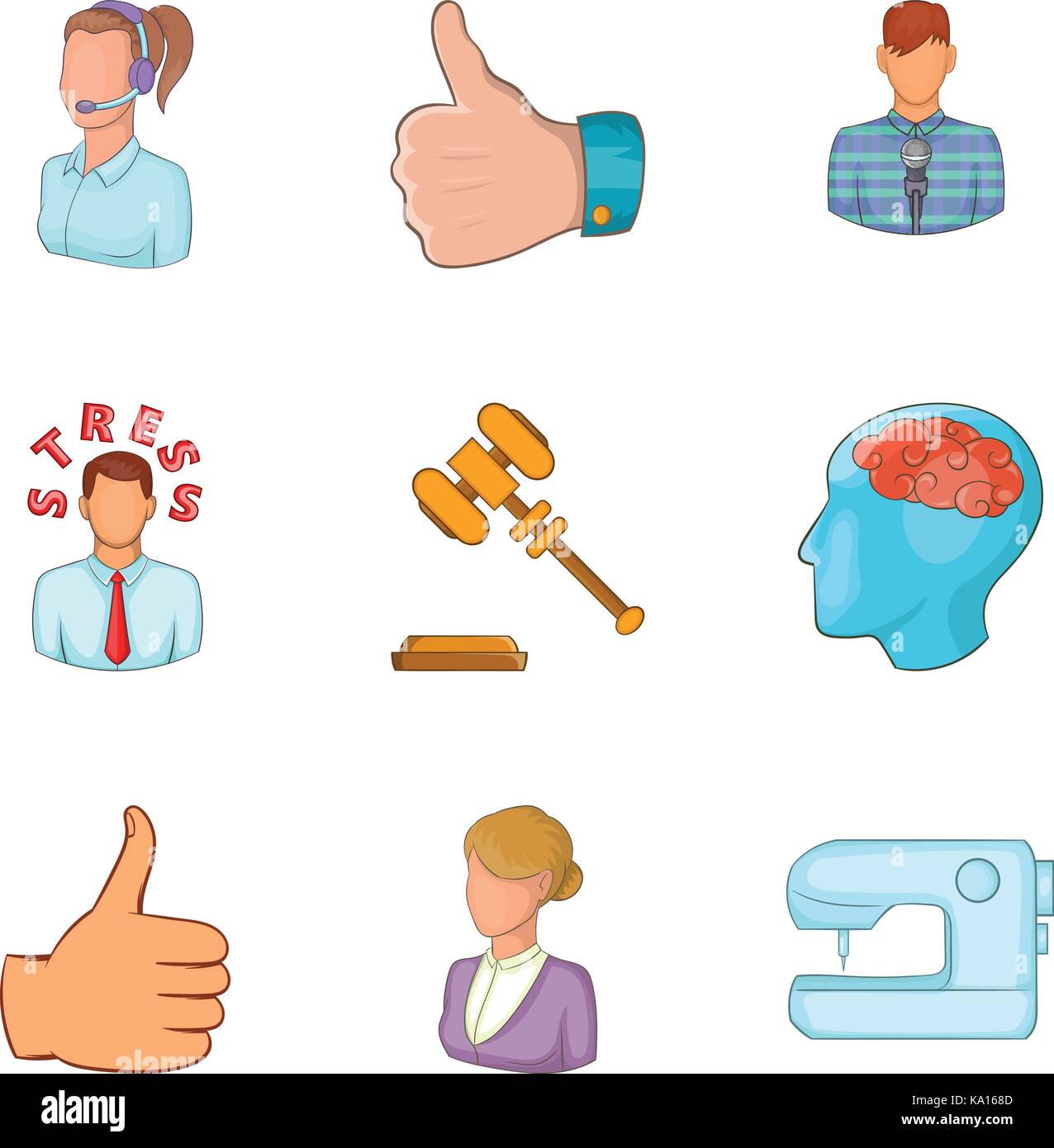 Depletion icons set, cartoon style Stock Vector Image & Art - Alamy