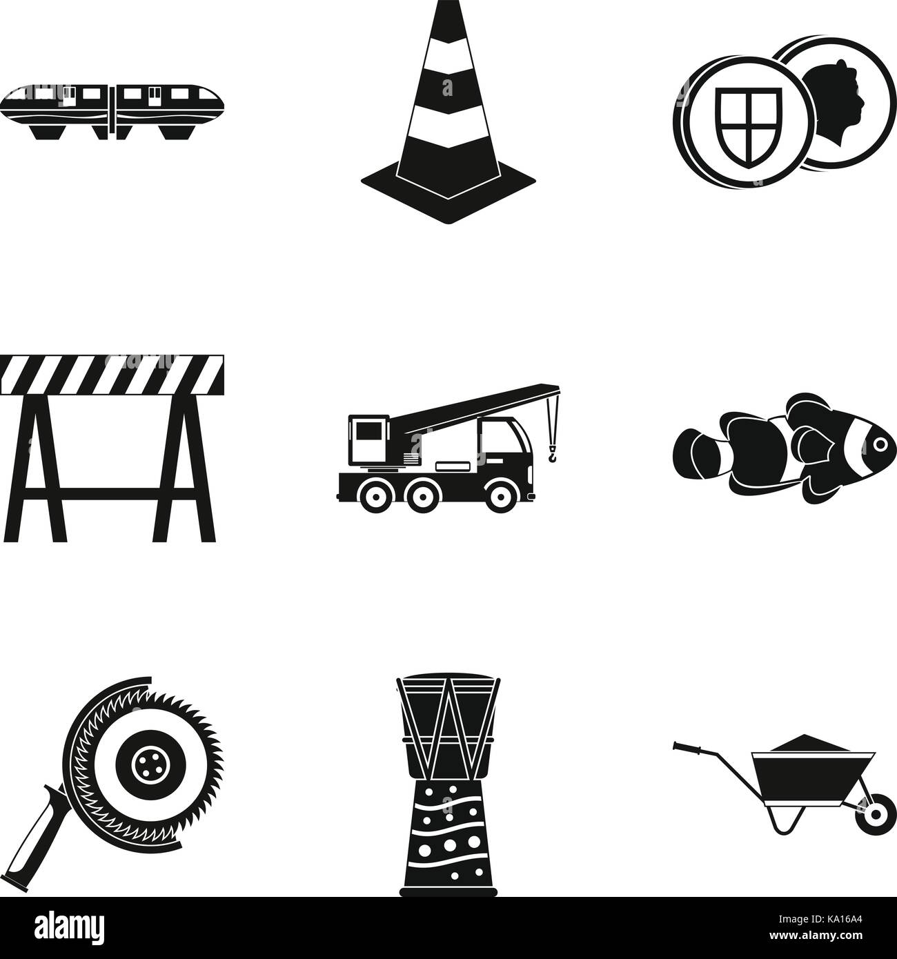 Supply of material icons set, simple style Stock Vector Image & Art - Alamy