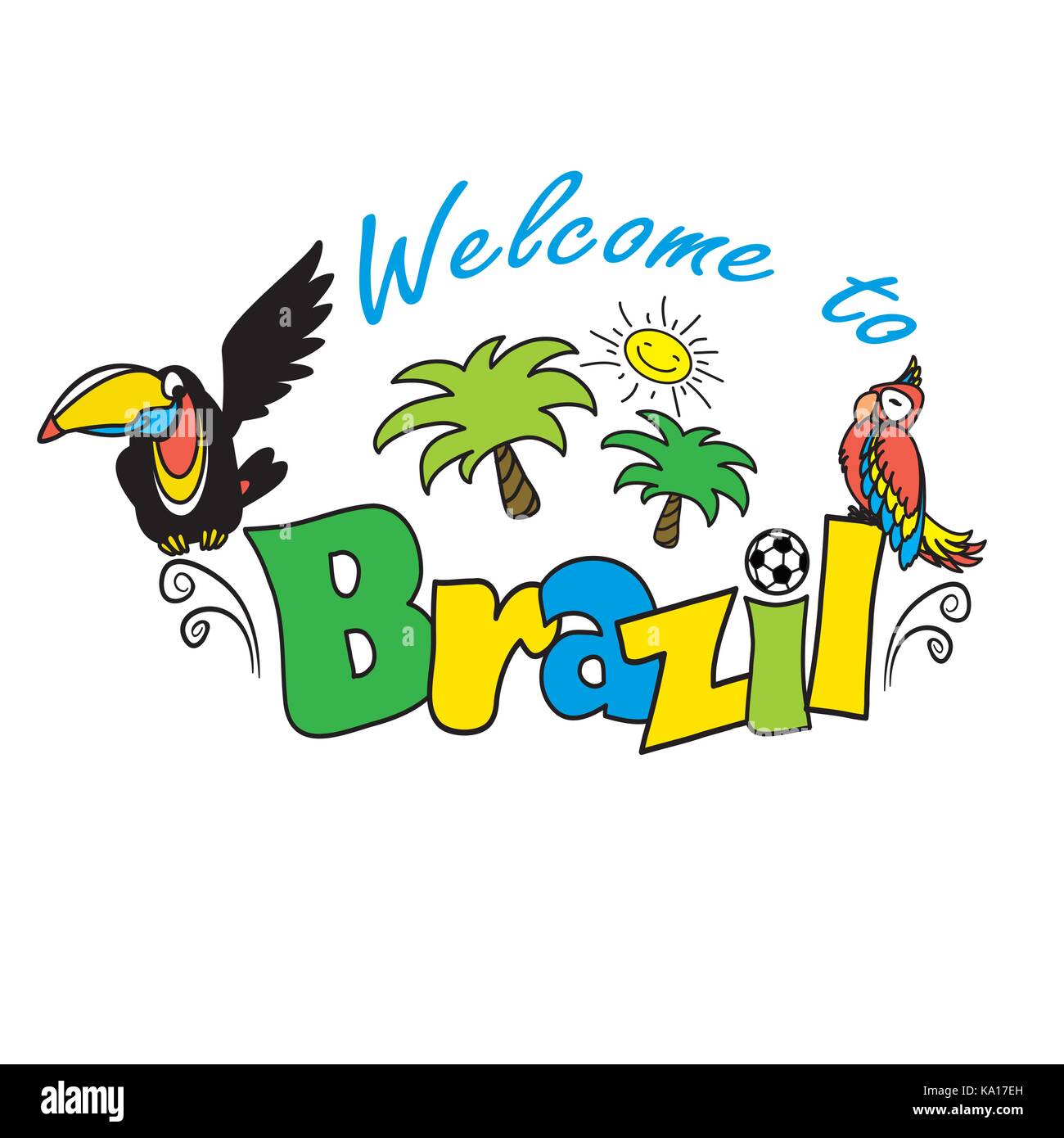 Welcome to Rio, vector illustration in white background Stock Vector ...