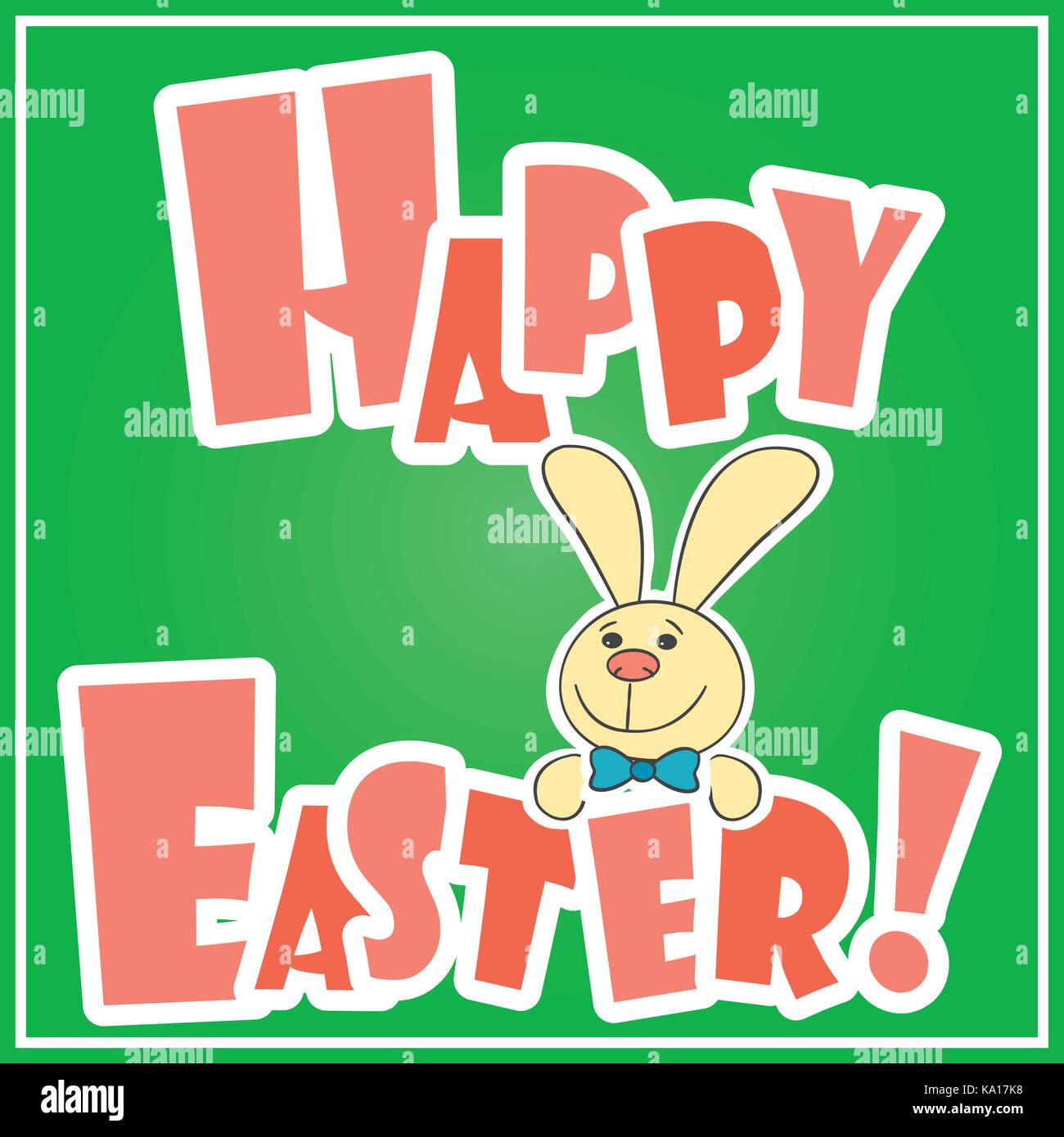 Easter Background with cute rabbit, colorful eggs , place for text ...