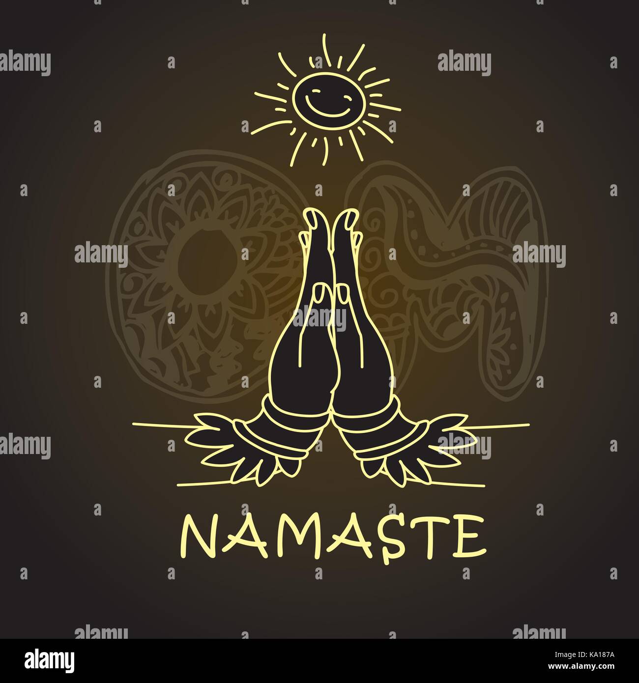 Indian namaskar prayer hands Stock Vector Images - Alamy