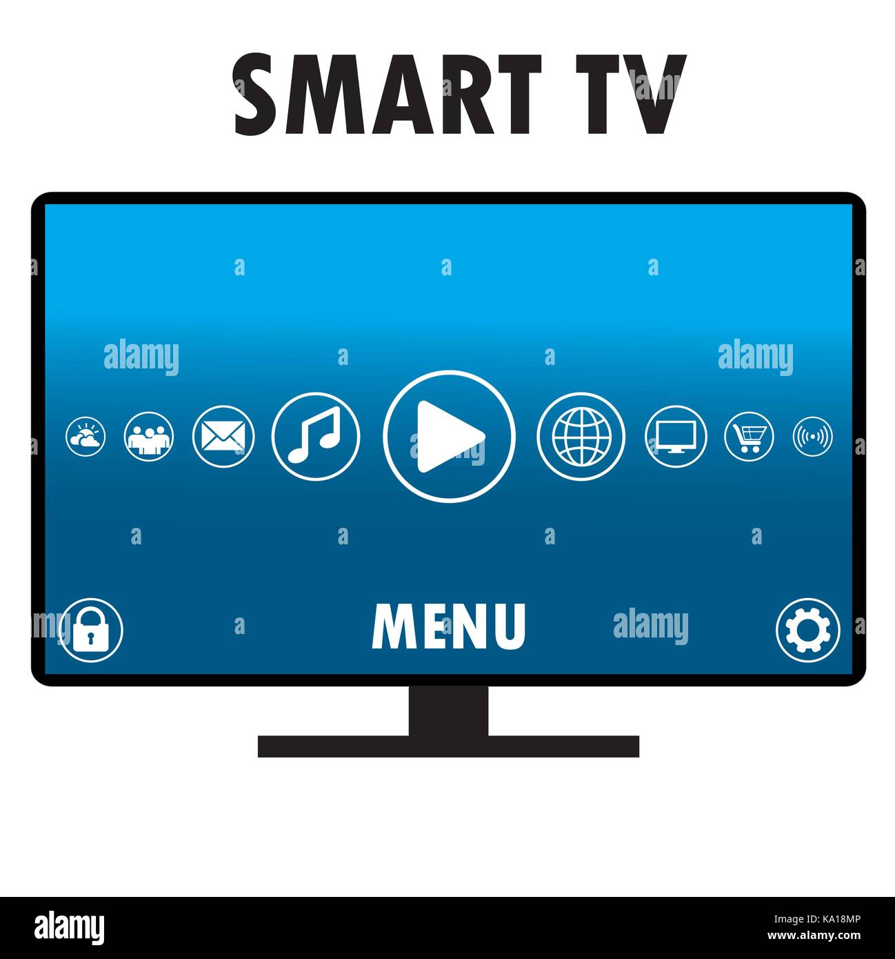 Smart tv web icons Cut Out Stock Images & Pictures - Alamy