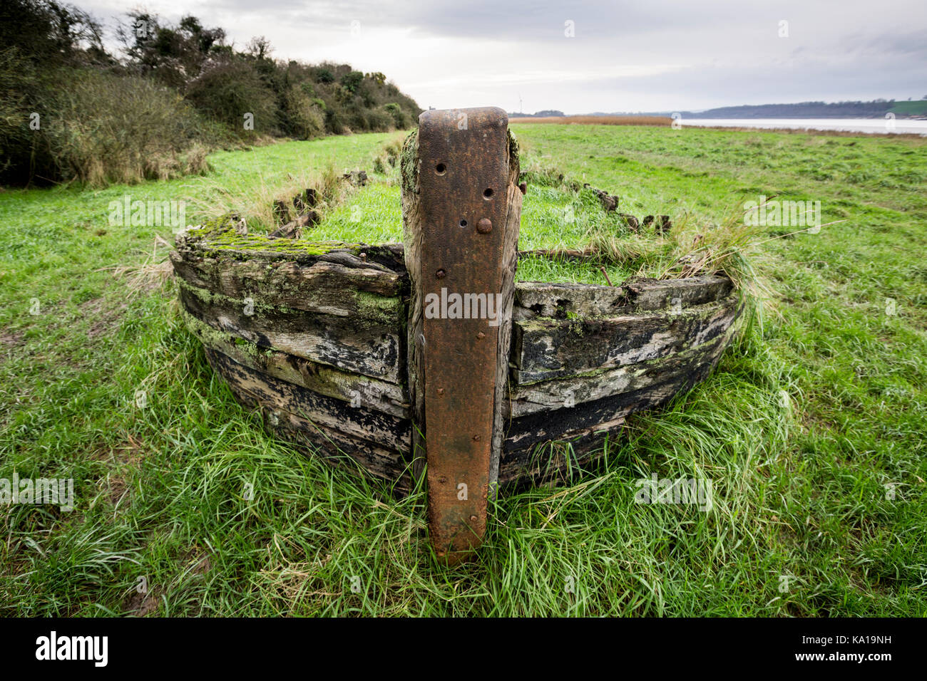 The bow of the Harriot beached at Purton Ships Graveyard ...