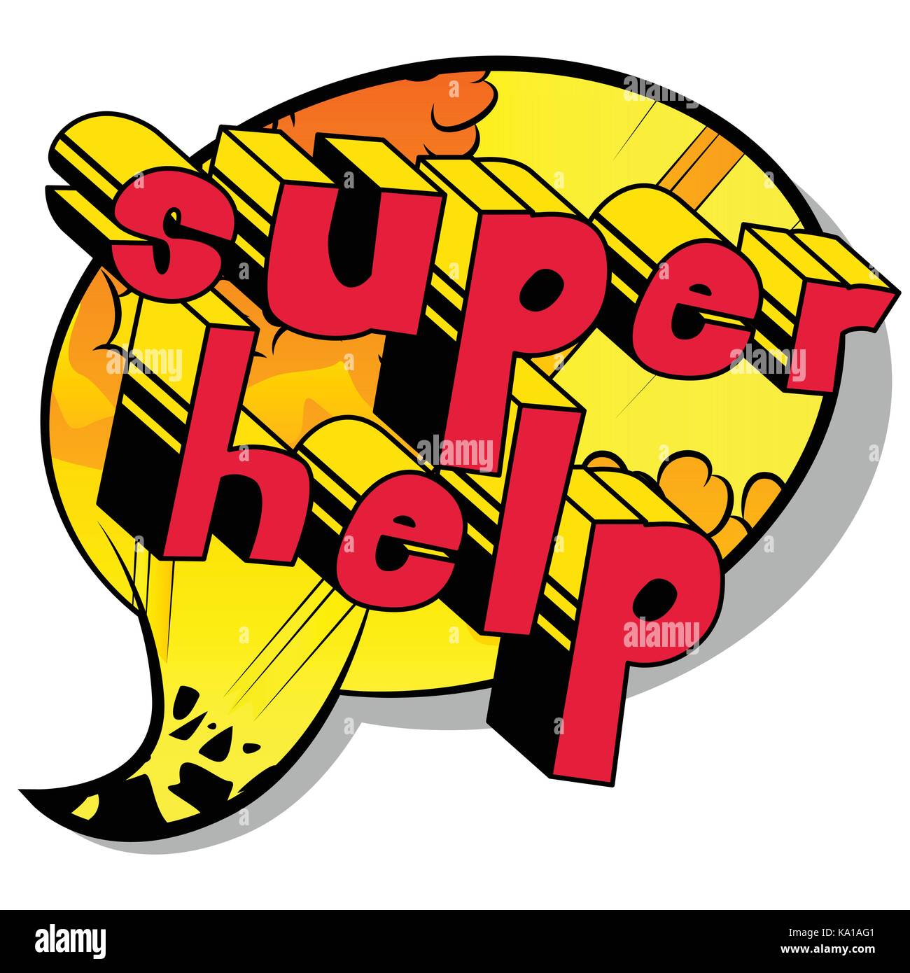 Super Help - Comic book style phrase on abstract background Stock ...