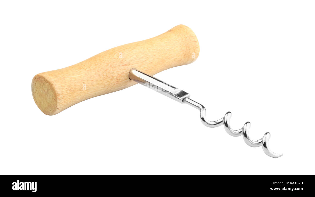 Corkscrew retro isolated on white background Stock Photo - Alamy