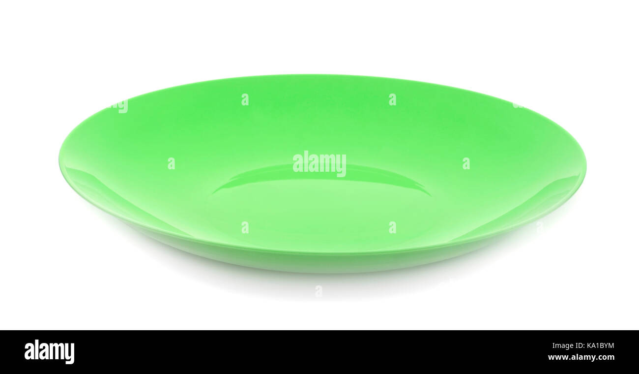 Plastic plate isolated on white background Stock Photo - Alamy