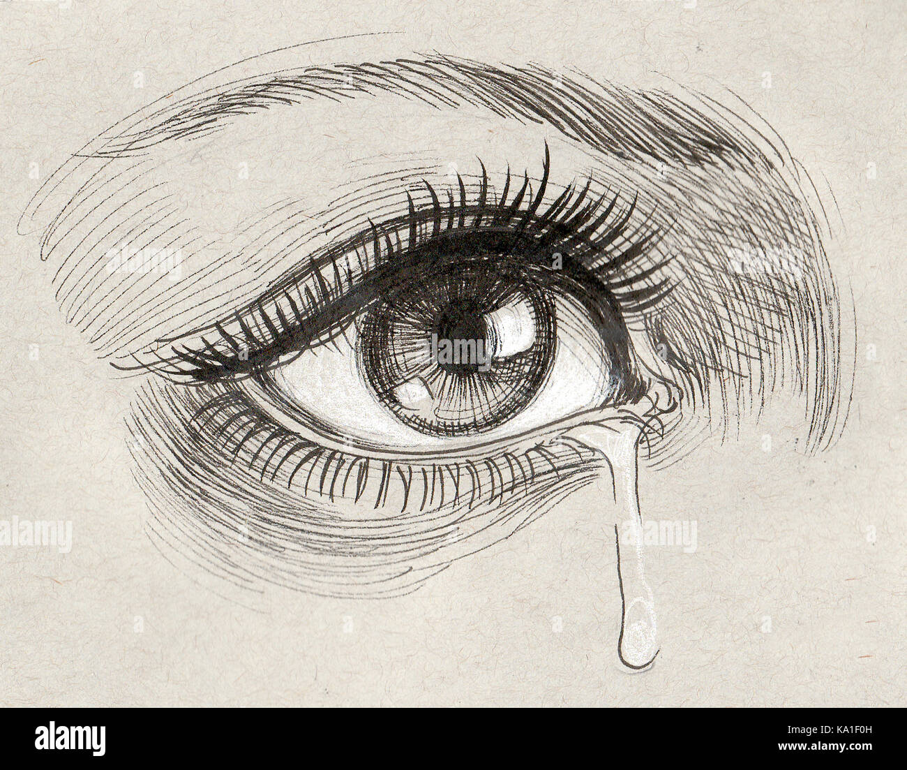Eye and tear Stock Photo - Alamy