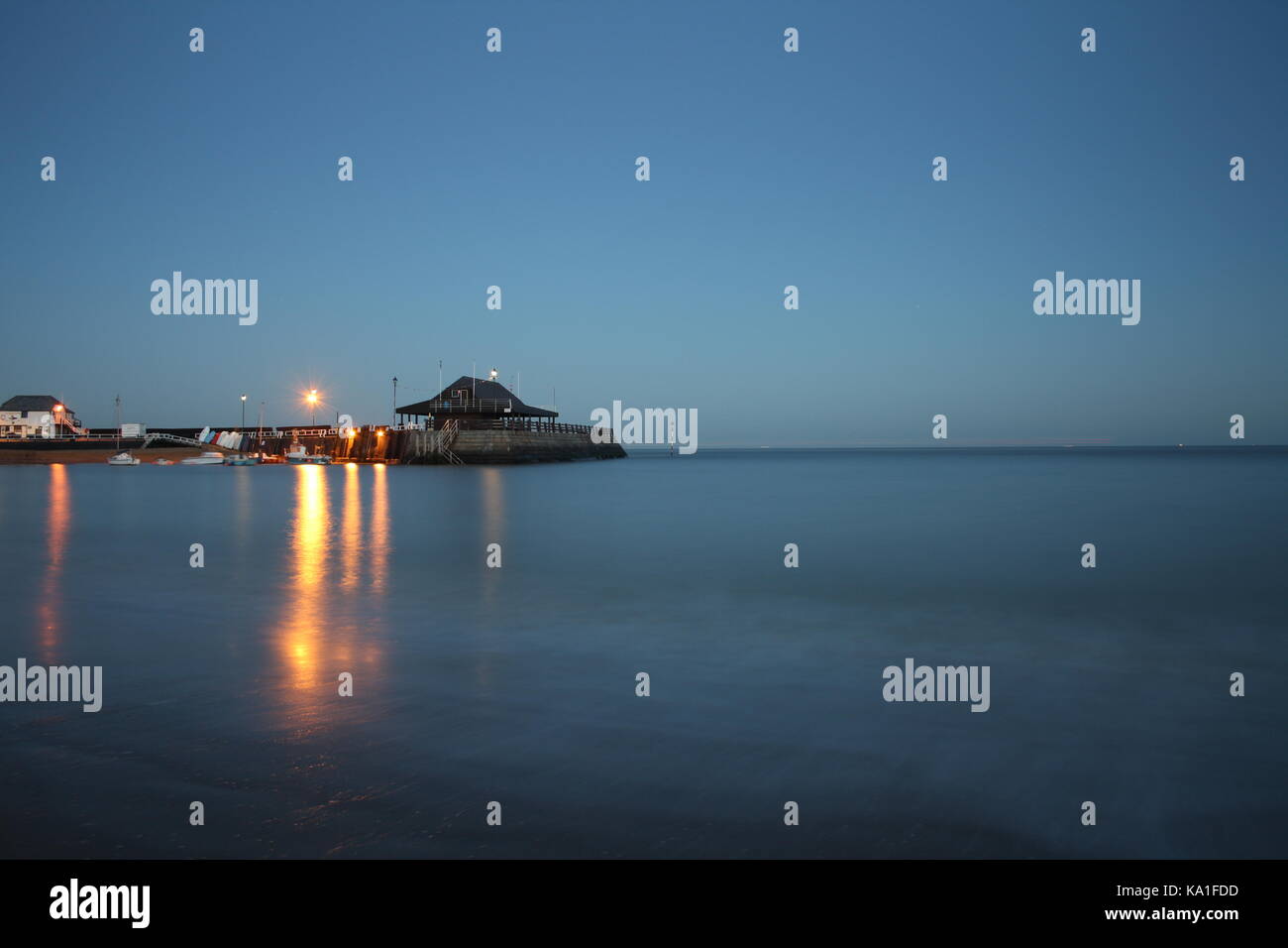 Viking Bay, Broadstairs at sunset Stock Photo - Alamy
