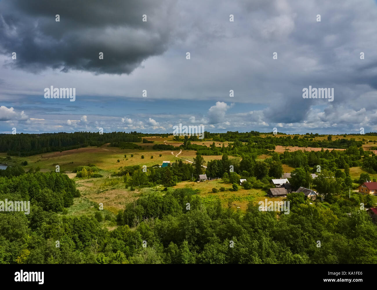 A series of photos with Russian provincial scenery. Summer, noon ...