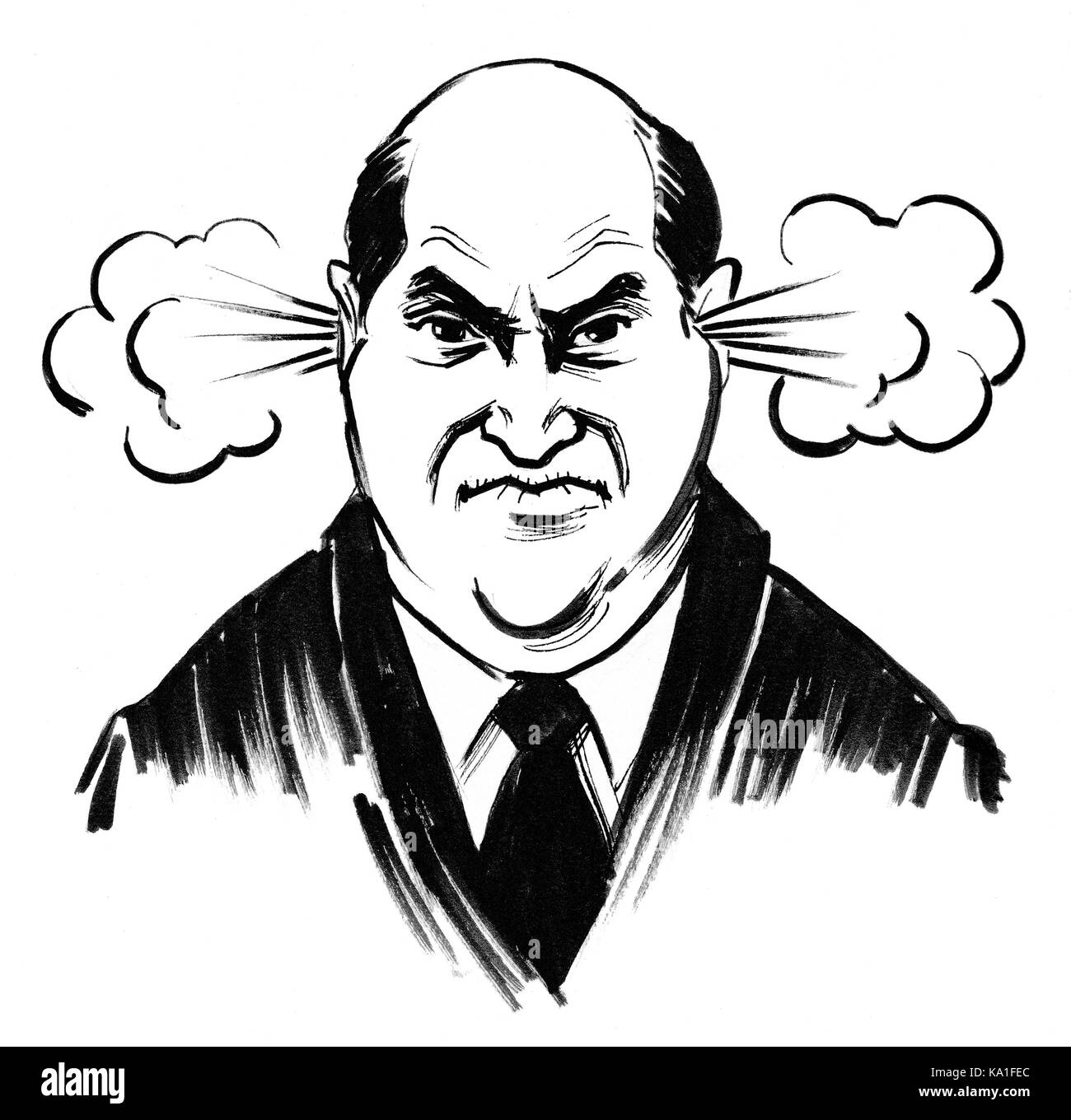 Angry man vintage black and white hi-res stock photography and images ...