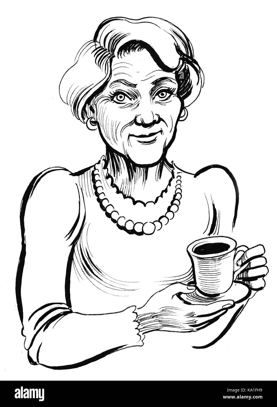 A Tea Lady Black and White Stock Photos & Images - Alamy
