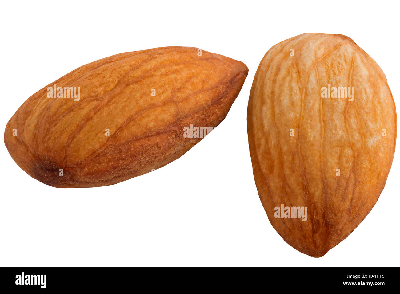 almonds isolated on white background as package design element Stock ...