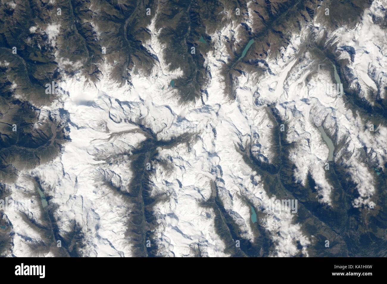 View from the International Space Station of the Matterhorn in the Alps ...