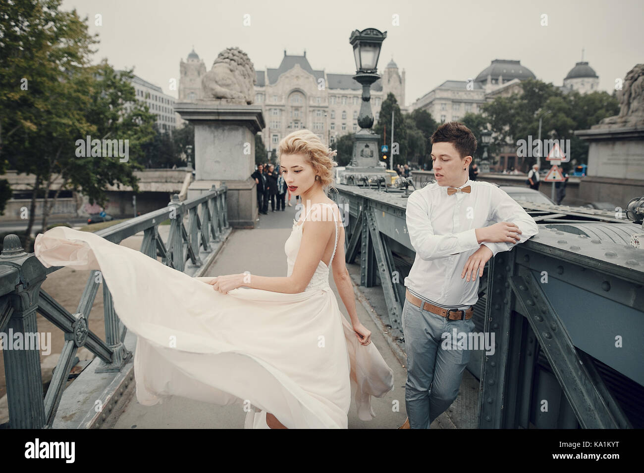 wedding day in Budapest Stock Photo - Alamy