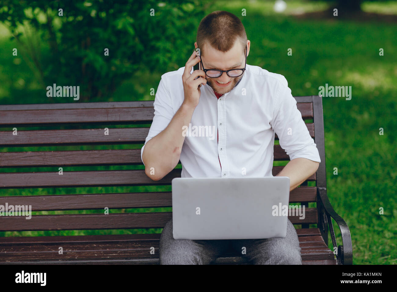 young man on the street Stock Photo - Alamy