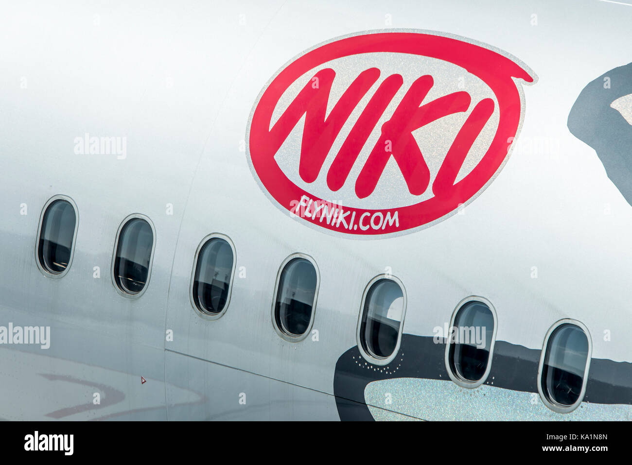 DUESSELDORF, GERMANY 03.09.2017 Aircraft of the Niki Airlines Airberlin ...