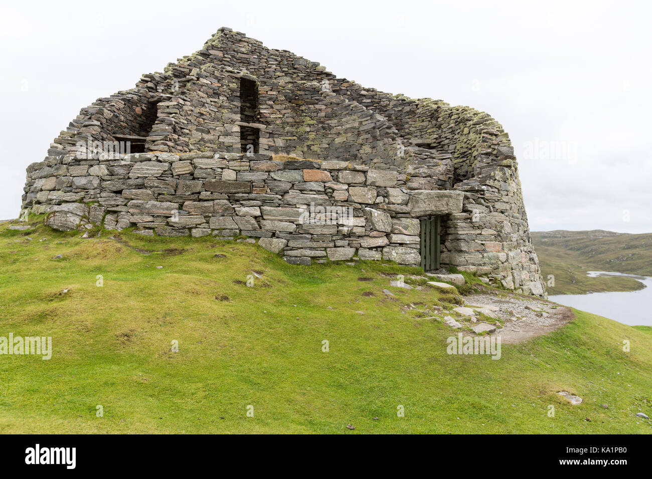 Dun Carloway broch in Iron Age period, Isle of Lewis, Outer Hebrides ...