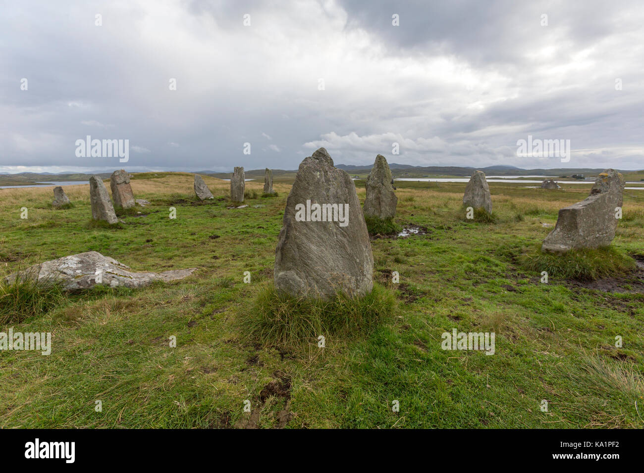 Callanish III, stone circle , megalithic structures around the better ...