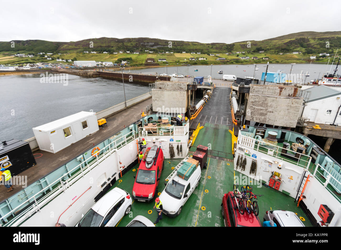 Cars in the ferry to tarbert on harris hi-res stock photography and ...