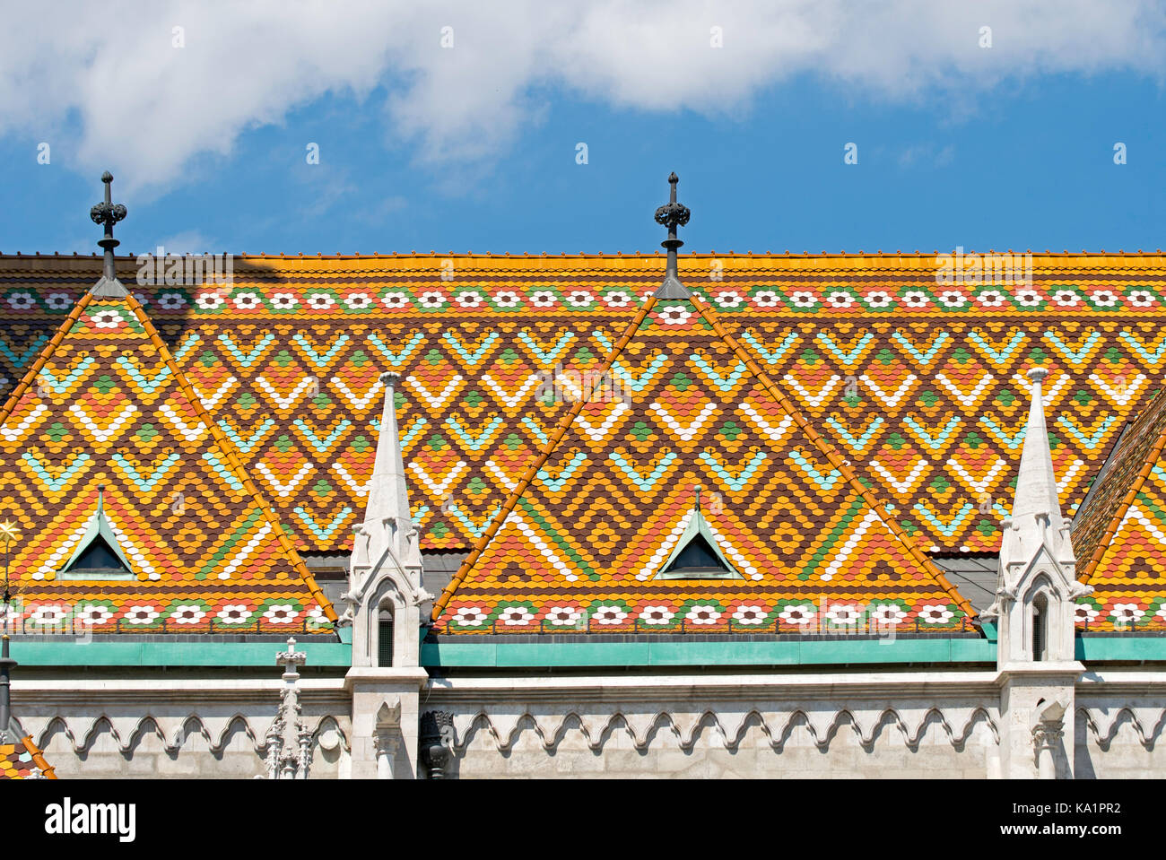 Church of Our Lady of Buda or Matthias church roof Stock Photo - Alamy