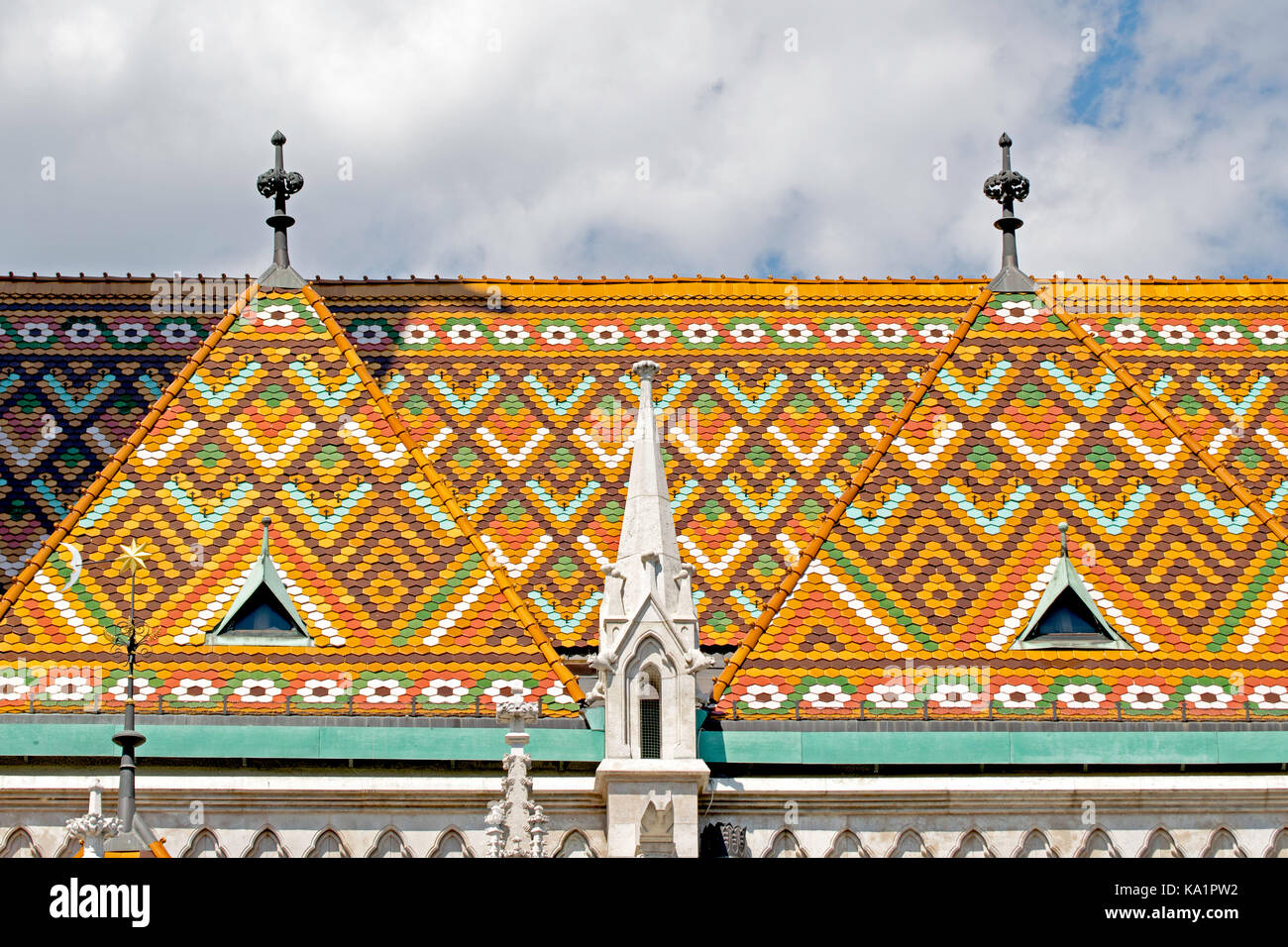 Church of Our Lady of Buda or Matthias church roof Stock Photo - Alamy